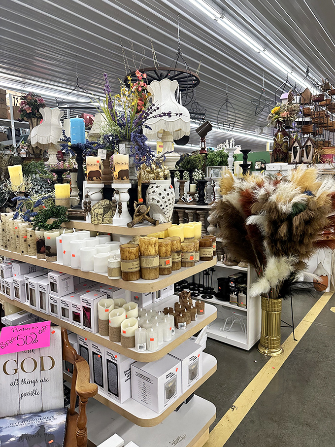 Candles, vases, and home d&eacute;cor create a symphony of style. One person's "too much" is another's "absolutely perfect."