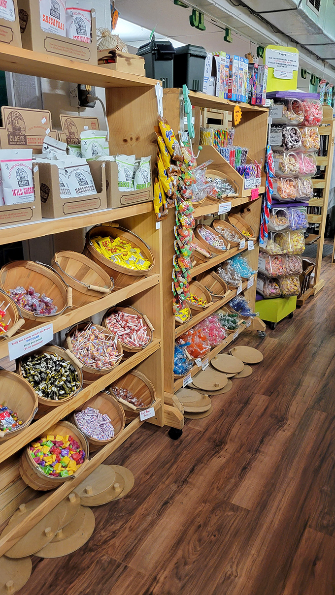 Old-fashioned candy barrels evoke childhood nostalgia while tempting modern sweet tooths&mdash;a sugar-fueled time machine in wooden bucket form.