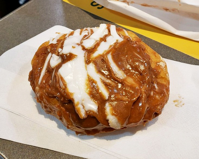 Caramel and apple &ndash; a relationship that stands the test of time. This donut proves some classic combinations simply can't be improved upon.