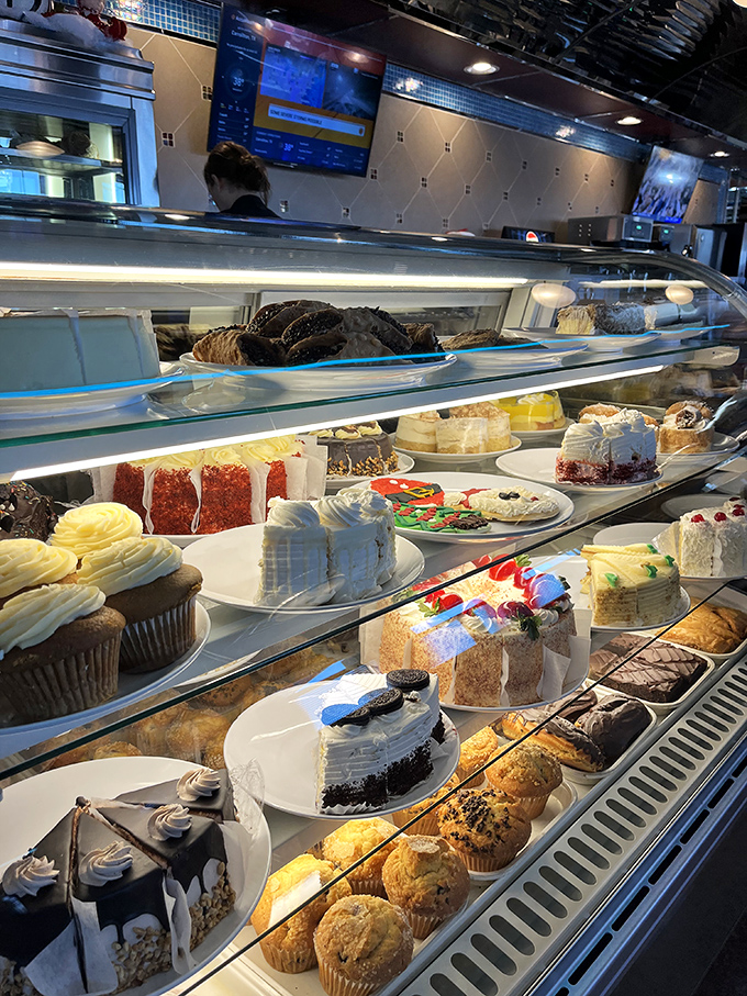 The dessert case &ndash; where willpower goes to die and "I'll just have coffee" turns into "Well, maybe just a slice of that chocolate cake."