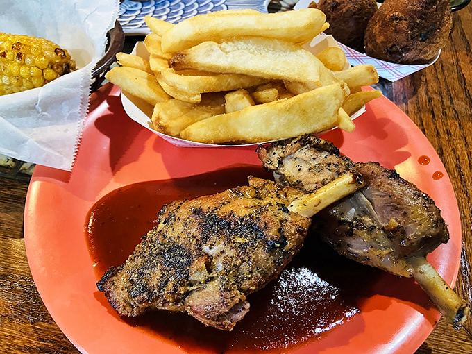 Char-grilled pork shanks with fries that could make a vegetarian reconsider their life choices. Smoke rings that tell stories of patient cooking.