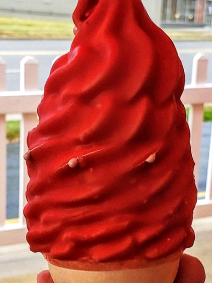 That cherry-red swirl isn't just a color&mdash;it's a childhood memory you can taste. Dipped cones: the dessert that improves with absolutely zero innovation.