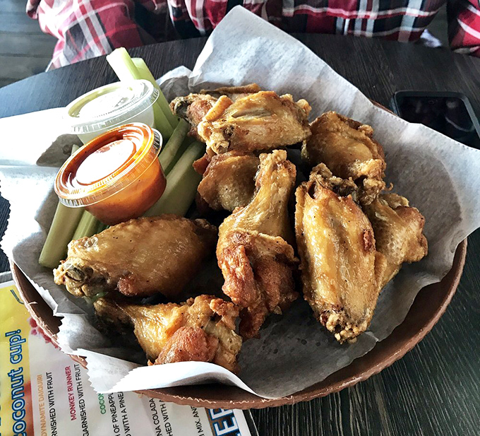 Wings that prove sometimes the simplest pleasures are the best. Pair with cold beer and sports on TV for the Florida trifecta.