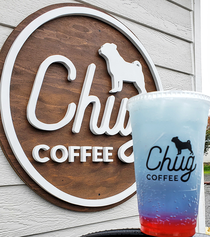 Chug Coffee's colorful concoctions provide the perfect fuel for antique hunters who need both caffeine and Instagram content for their day in Aurora.