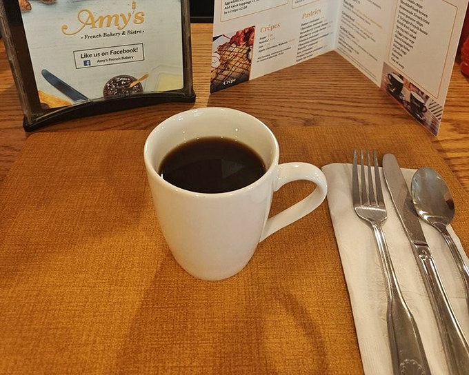 Sometimes the simplest pleasures speak loudest. This unassuming cup of coffee promises the kind of flavor that makes conversation pause mid-sentence.