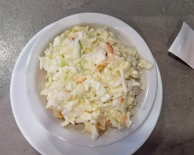 Coleslaw that didn't come from a plastic tub in the back of a refrigerator. This fresh, creamy side dish deserves its own spotlight.