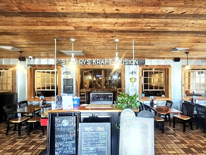 Where seafood dreams come true. The counter area showcases the restaurant's no-nonsense approach to serving up coastal delights.