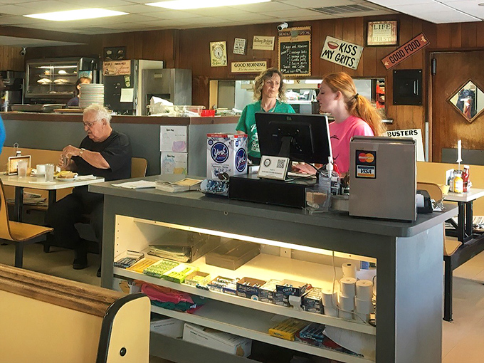 The command center of diner operations, where coffee flows freely and regulars never need to specify "the usual."
