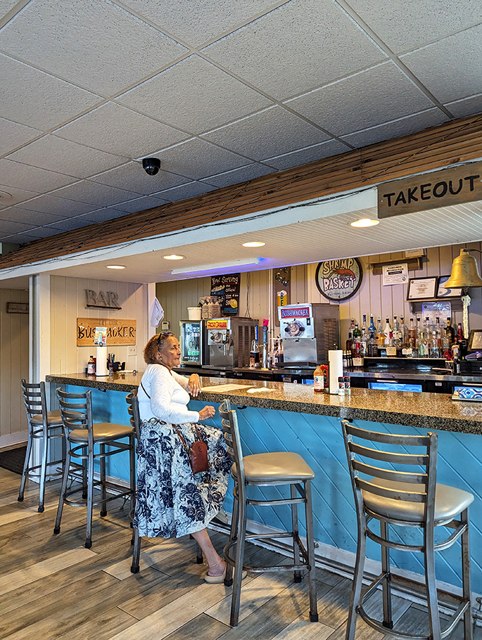 The bar area where sweet tea flows like water and cold beer makes everything better.