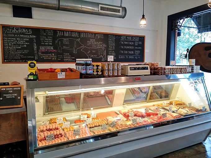 The counter experience at Proper Sausages combines old-world butcher shop charm with new-world culinary innovation&mdash;meat shopping elevated to an art form.