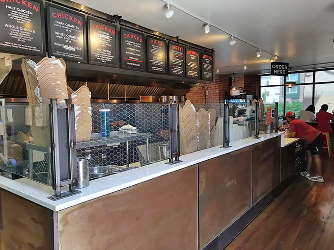 Clean lines and efficient design keep the focus where it belongs&mdash;on that incredible chicken. Form follows flavor.