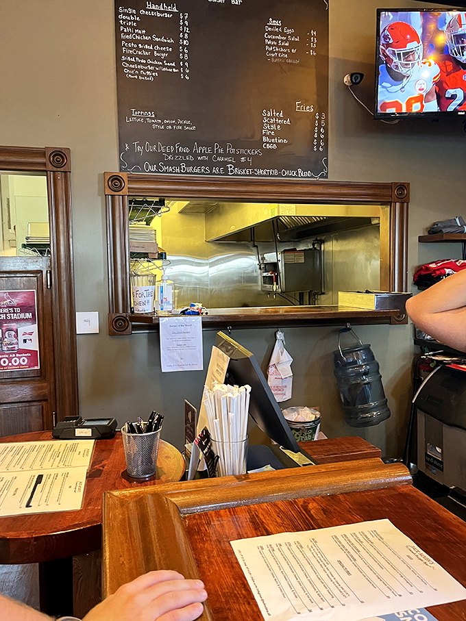 Where the magic happens: a glimpse into the kitchen that's turning out those legendary smashburgers. Simple equipment, extraordinary results.