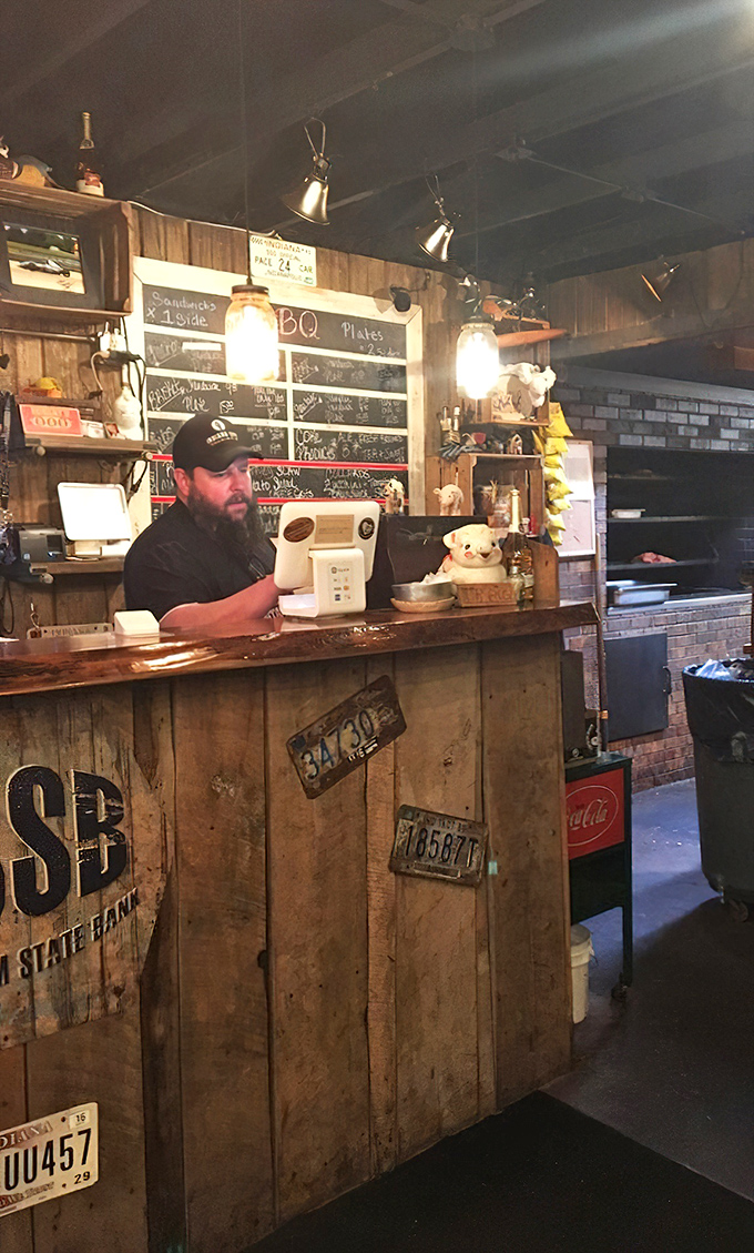 Where barbecue dreams become reality. That counter has heard more "oh my goodness" exclamations than a winning lottery ticket office.