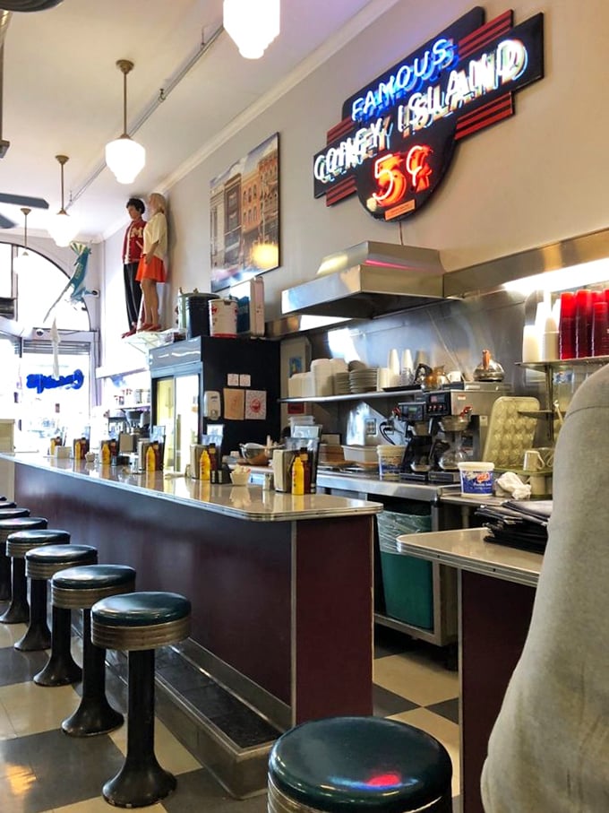 Counter seating isn't just efficient &ndash; it's theater with a front-row view of short-order cooking magic happening before your eyes.