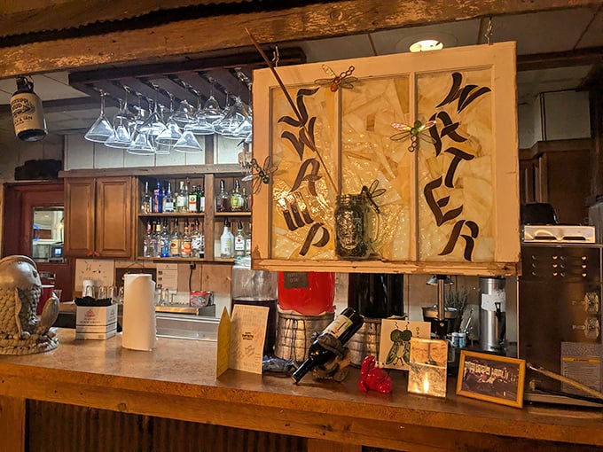 The bar area where "Happy Hour" isn't just a time of day&mdash;it's a state of mind that lasts as long as there are cold drinks to serve.