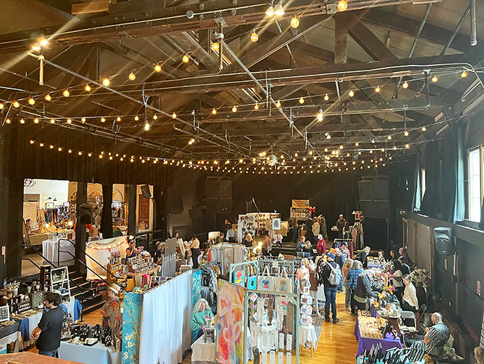 Artisans and makers gather under twinkling lights, proving creativity flourishes far from big-city galleries. Handmade treasures beat mass-produced any day.