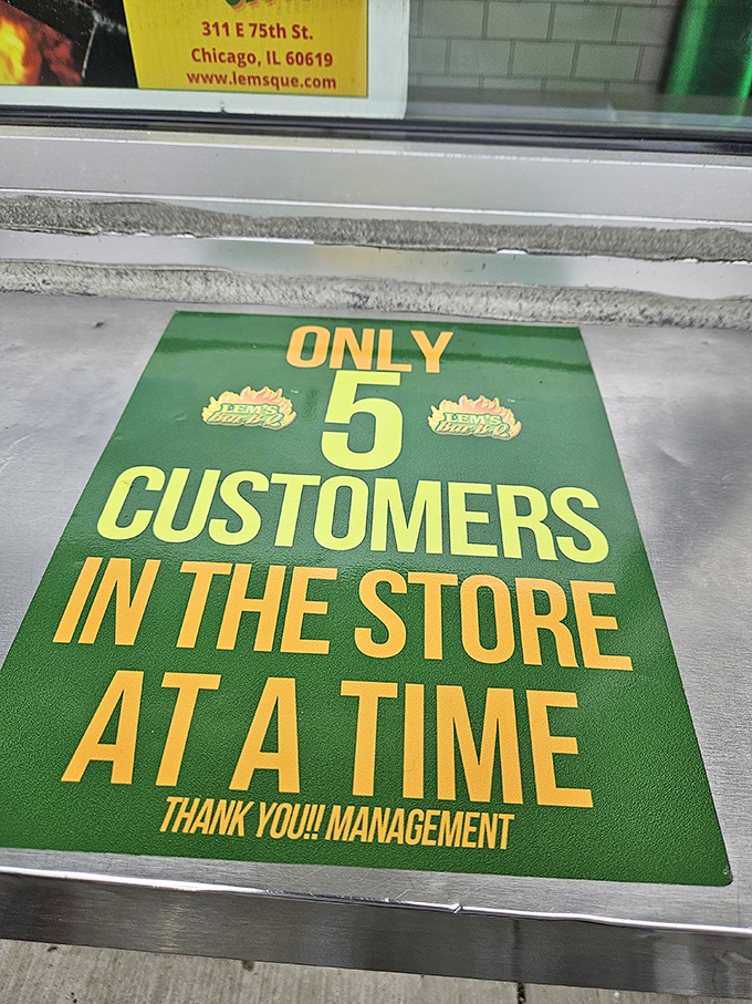 "Only 5 customers at a time" isn't just a rule; it's a promise that your barbecue experience will receive the respect it deserves.