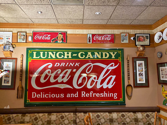 The vintage Coca-Cola signs aren't just decoration&mdash;they're time machines to when soda fountains were social networks and calories didn't exist.