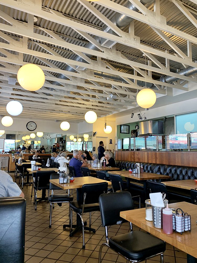The bustling dining room where strangers become neighbors over plates of eggs and shared coffee refills&mdash;a true Los Angeles melting pot.
