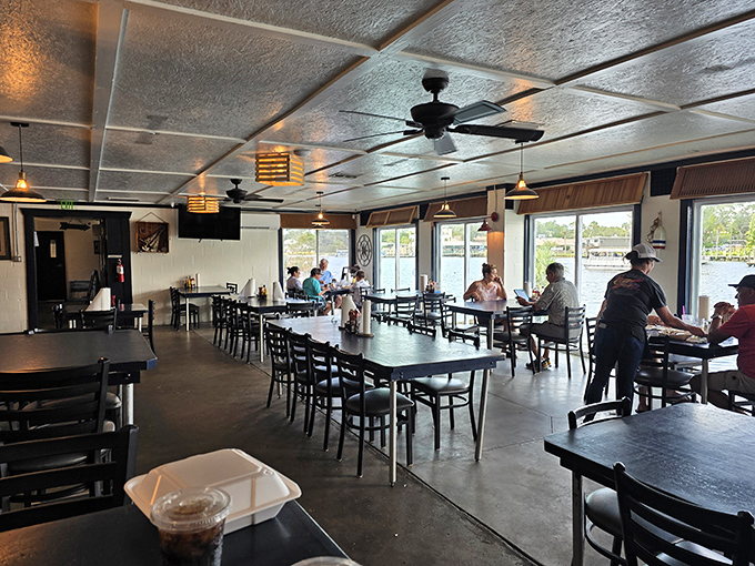 The dining room buzzes with the satisfied murmurs of locals and lucky tourists who've stumbled upon Crystal River's worst-kept culinary secret.