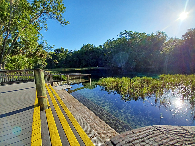 Contemplation corner. This dock view offers the perfect spot to sit, breathe deeply, and wonder why you don't do this more often.