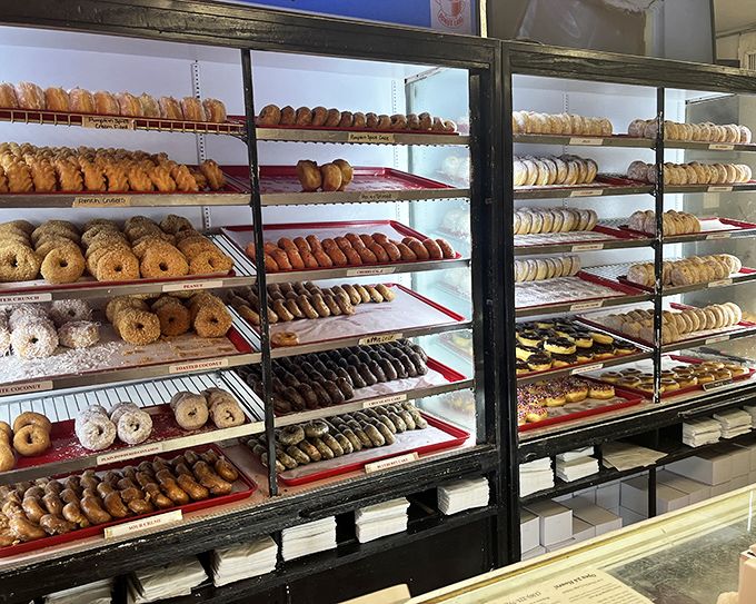 The display case &ndash; nature's most perfect rainbow comes in donut form. Choosing just one should qualify as an Olympic sport.