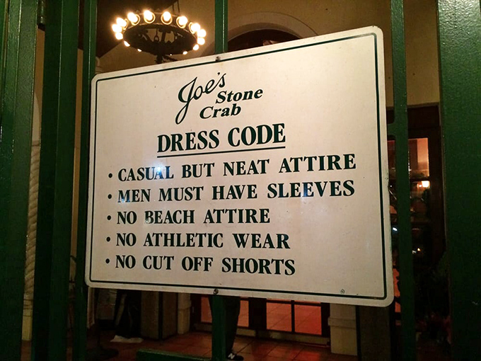 The dress code sign stands as a charming reminder that some traditions&mdash;like wearing actual sleeves to dinner&mdash;never go out of style. 
