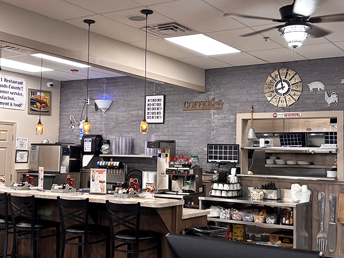 The drink station stands ready, because great breakfast demands equally great beverage accompaniment.