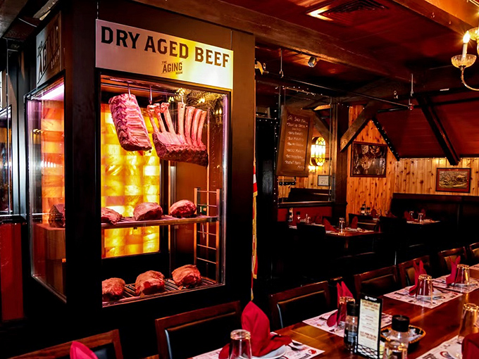 The dry aging room &ndash; where patience transforms good beef into great steak. It's like a meat spa where time works its magic.