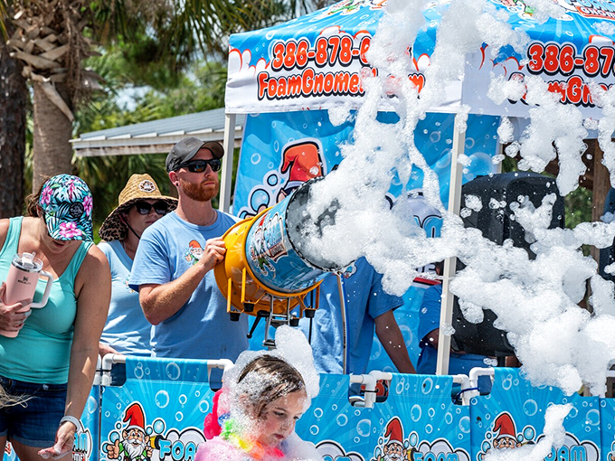 Foam parties: where adults remember that fun doesn't have an age limit. Edgewater's festivals bring the community together year-round.