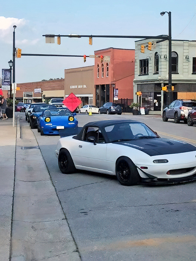 Classic cars line up like colorful candies on Elkin's streets, drawing admirers who speak the universal language of "they just don't make 'em like this anymore."