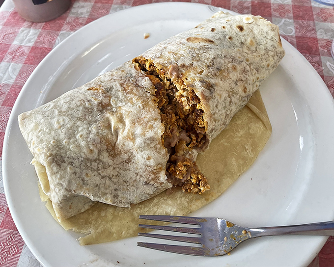 Behold the burrito in its natural habitat&mdash;plump, perfectly wrapped, and ready to transport you to flavor country without a passport.