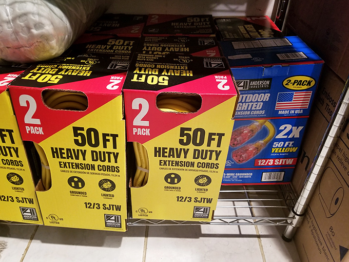 Extension cords galore &ndash; because every serious bargain hunter knows that sometimes the most practical finds are the most satisfying.