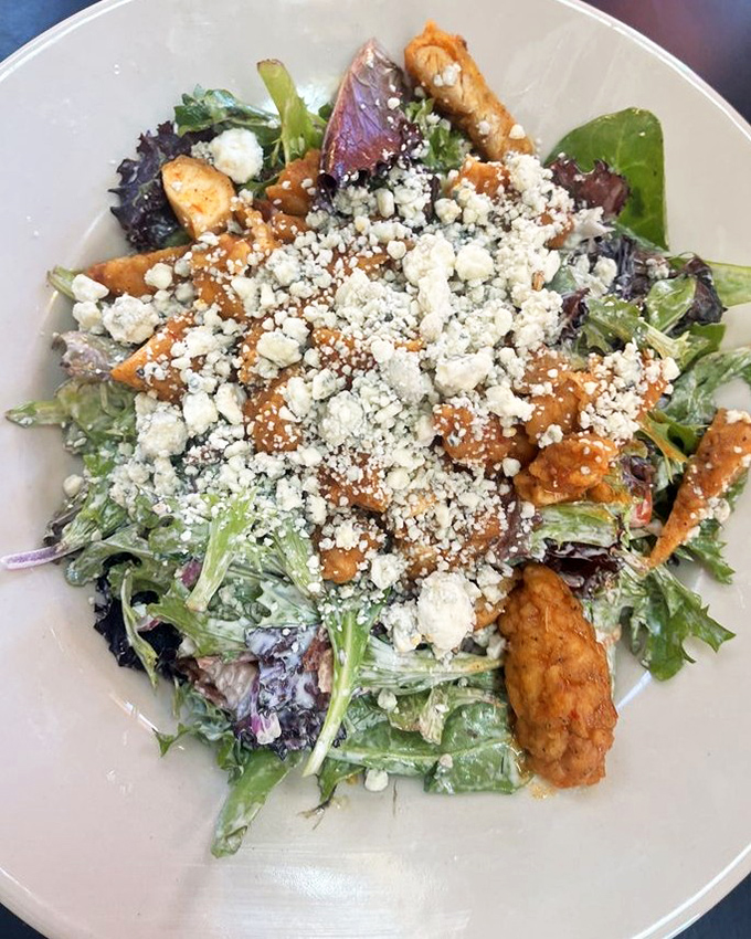 This isn't just a salad, it's a peace treaty between health food and comfort food&mdash;crisp greens, buffalo chicken, and blue cheese finding delicious common ground.