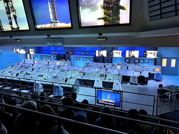 The Firing Room Theater recreates the electric atmosphere of mission control, where history was made with the push of a button.
