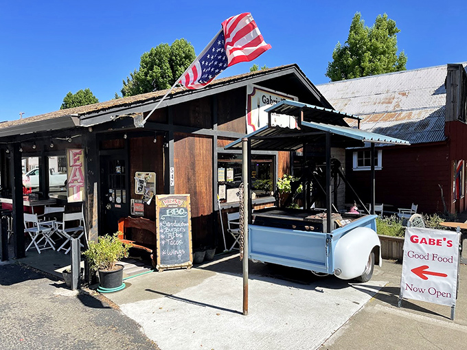 At Gabriel's Grill, that repurposed pickup truck isn't hipster d&eacute;cor&mdash;it's authentic upcycling from a time before that was even a word.