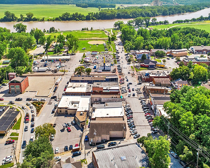 The Legion sign hints at Parkville's deep community roots &ndash; a town that honors its past while still making room for fresh-baked future possibilities.