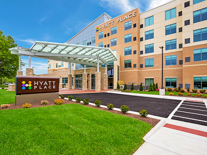 The Hyatt Place offers that "ahh, I've arrived" moment with its contemporary design and landscaping that says "Virginia hospitality awaits."