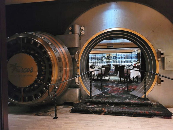 The original bank vault now leads to culinary treasures. The only heist happening here is stealing a moment of pure dining pleasure.