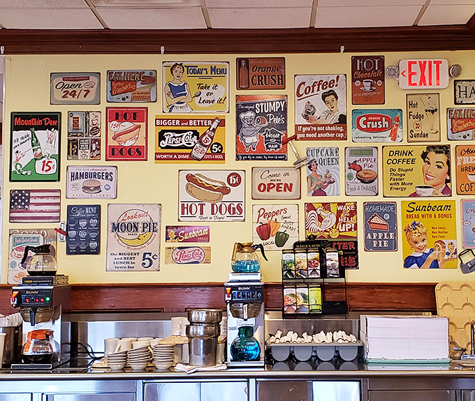 Vintage signs that tell you everything you need to know: you're in a place that understands comfort food isn't just about eating &ndash; it's about feeling.