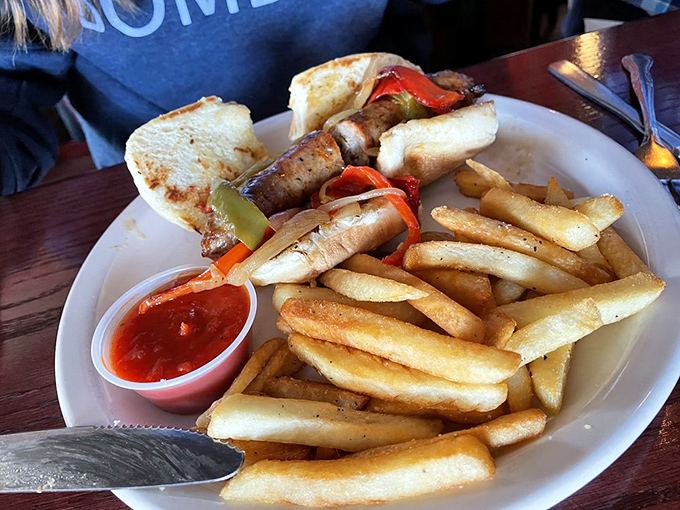 When sausage, peppers, and bread come together this harmoniously, you don't just eat lunch&mdash;you experience a symphony of flavors.