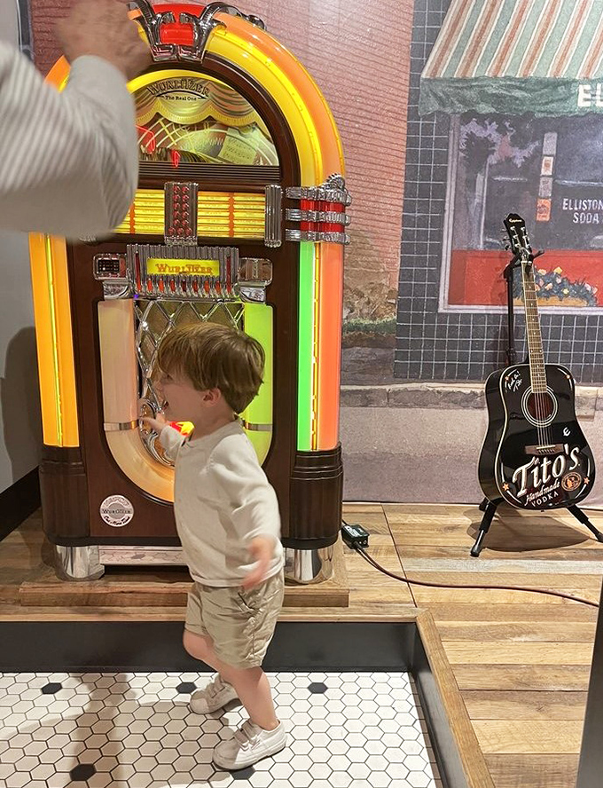 Music and memories collide at this working jukebox that still spins the classics perfectly.