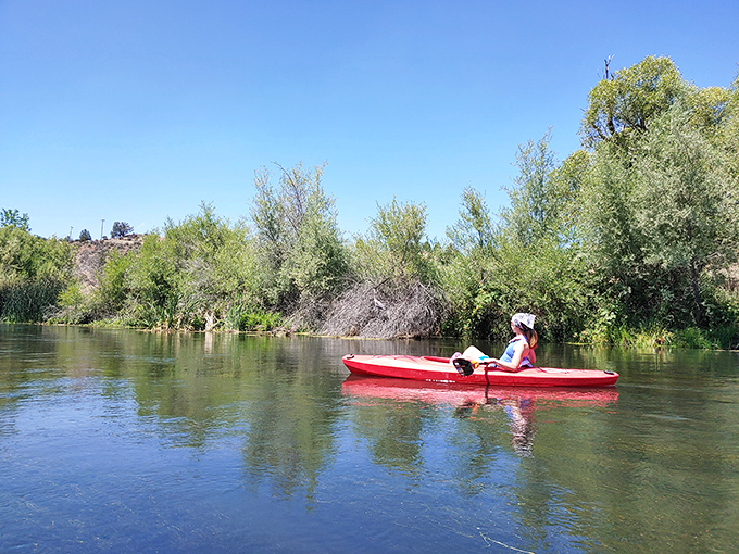 Peaceful kayaking adventures await on local waterways that don't charge resort fees.