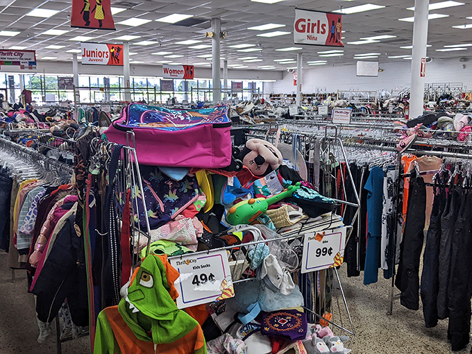 Bargains abound in the children's section, where tiny fashions and stuffed companions wait at prices that make parents smile.