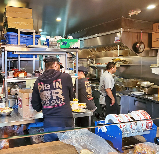 Where the magic happens: a kitchen that respects the ancient traditions of fire, smoke, and patience.