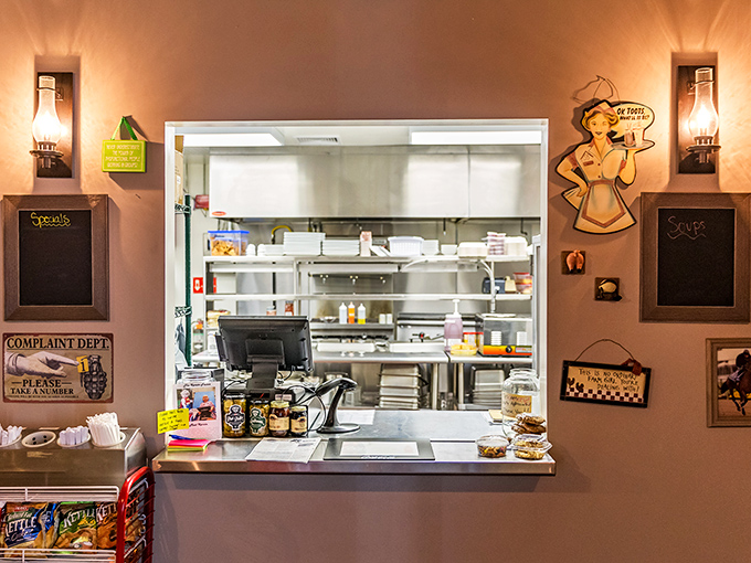 The kitchen pass&mdash;that magical portal where raw ingredients transform into the comfort food masterpieces that keep locals coming back weekly.