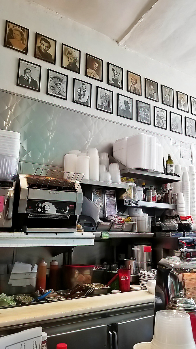 Those framed Hollywood icons aren't just decoration&mdash;they're silent witnesses to countless first dates, family celebrations, and solo comfort meals below.