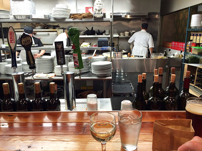 A glimpse into the kitchen where the magic happens. Like watching Olympic athletes, but with pasta and much better snacks.