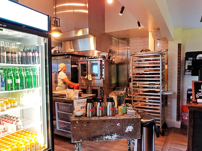 Kitchen choreography at its finest—where biscuits are born and breakfast magic happens before your very eyes.