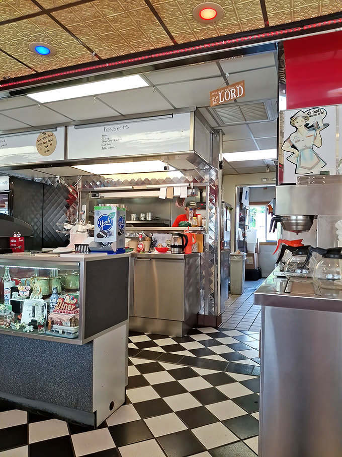 Where the magic happens—an open kitchen that performs the daily miracle of turning simple ingredients into comfort on a plate.